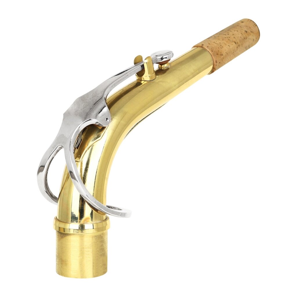 Альт-саксофон, мундштук с изогнутым грифом, латунный соединитель для саксофона, подходит для тренировок и выступлений