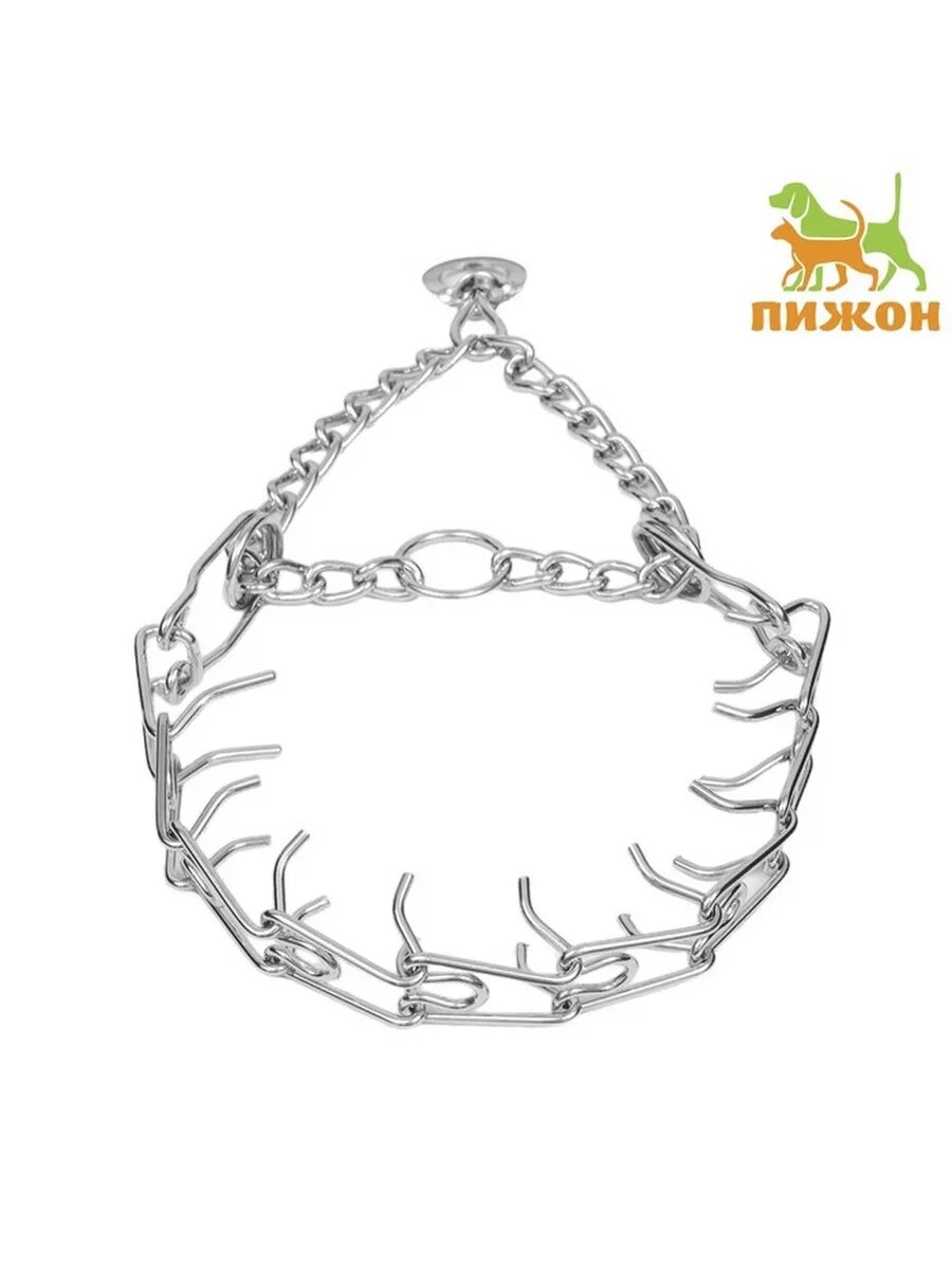 Стальной строгий ошейник для средних и крупных собак