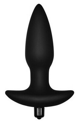 Анальная пробка Le FRIVOLE с вибрацией, длина 1.5 см, диаметр 3.5 см, чёрный силикон для комфортного ношения