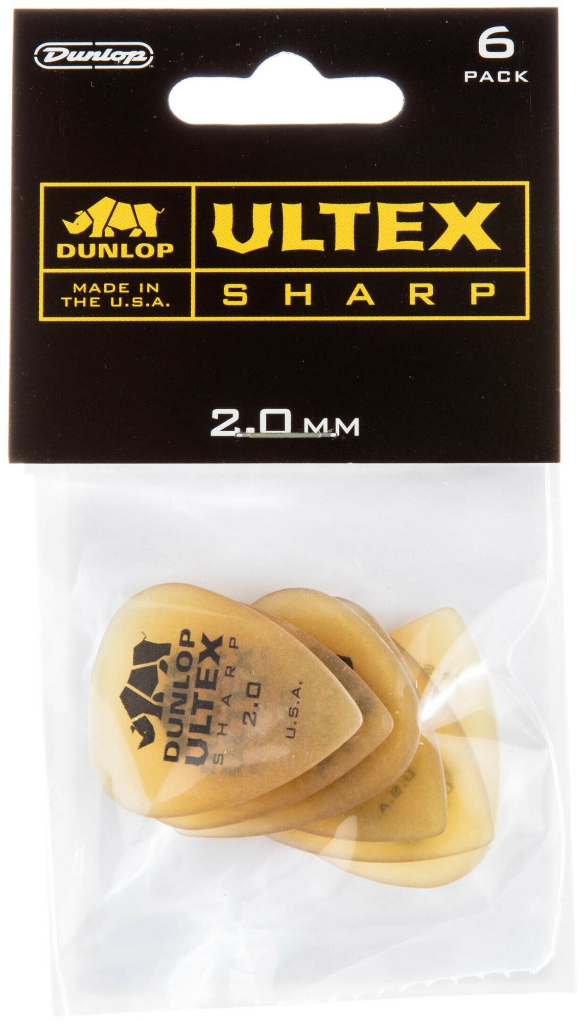 Dunlop Ultex Sharp Медиаторы 6шт, толщина 2,00мм