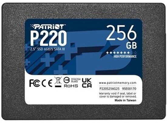 SSD диск Patriot Memory Patriot P220 2.5" 256Гб SATA (P220S256G25)