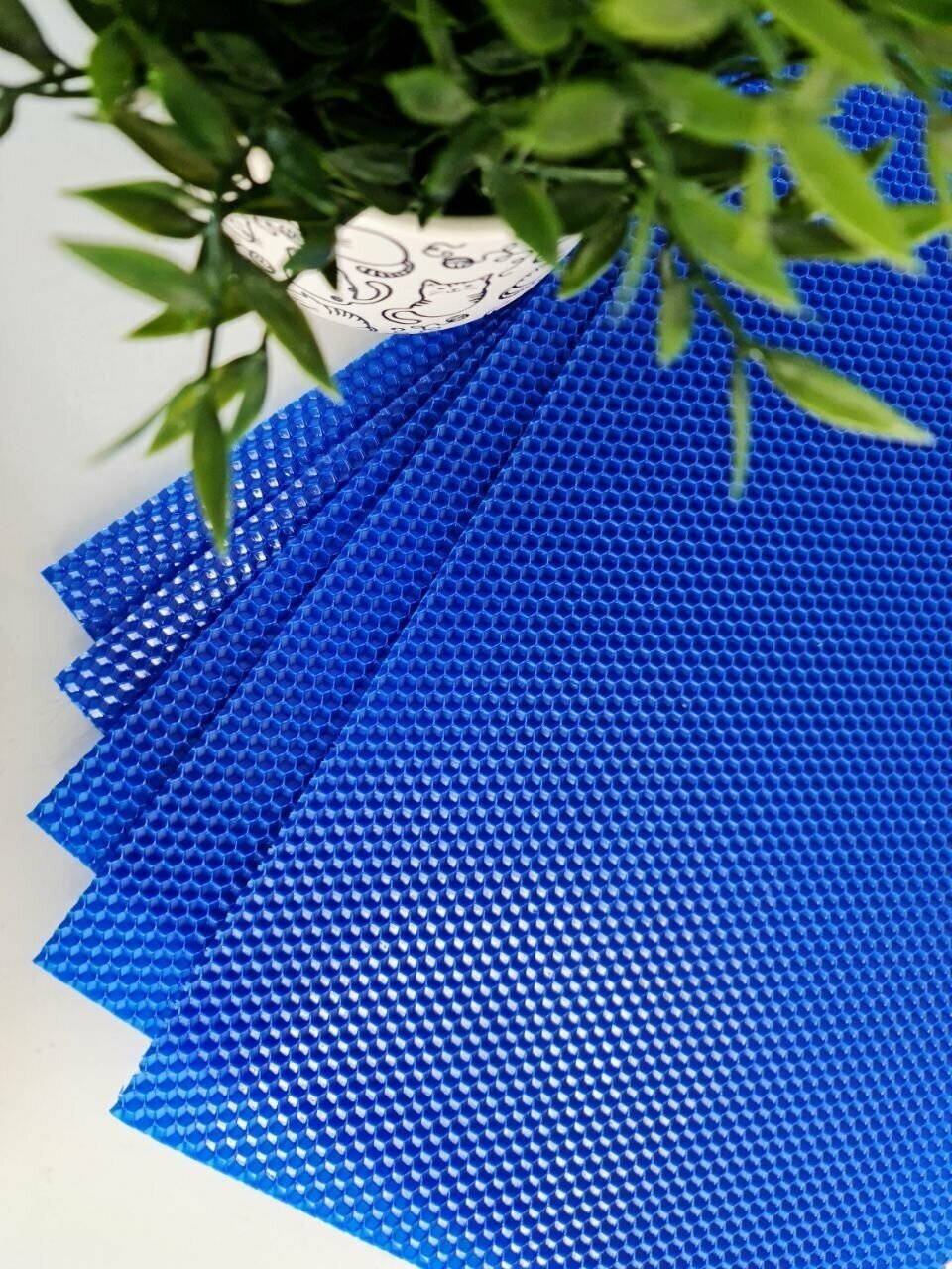 Набор вощины для создания свечей Синего цвета, средний формат (20х26см)