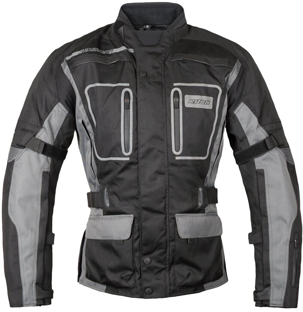 RUSH Мотокуртка DISCOVERY текстиль, цвет Черный/Серый, Размер 2XL