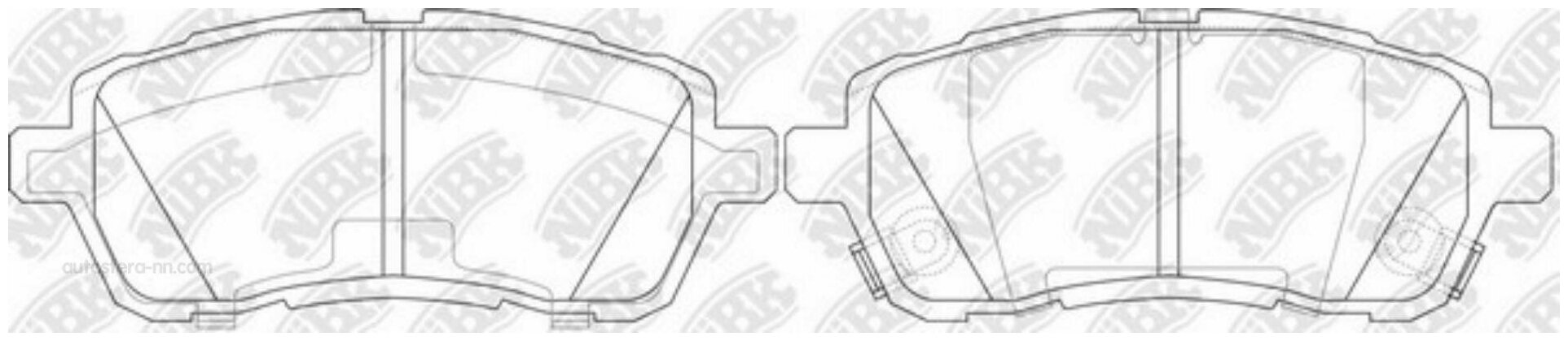 NIBK PN5544 Колодки тормозные дисковые NiBK PN5544 CHANGAN: CS15 - DAIHATSU: MATERIA (M4_); SIRION (M3_) - FORD: