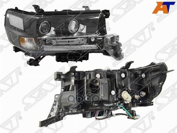 Фара Toyota Land Cruiser (J200) 15-21 (Справа/ LED/ ДХО/ С электрокорректором/ чёрная) Sat арт. ST21211BDRLDM2