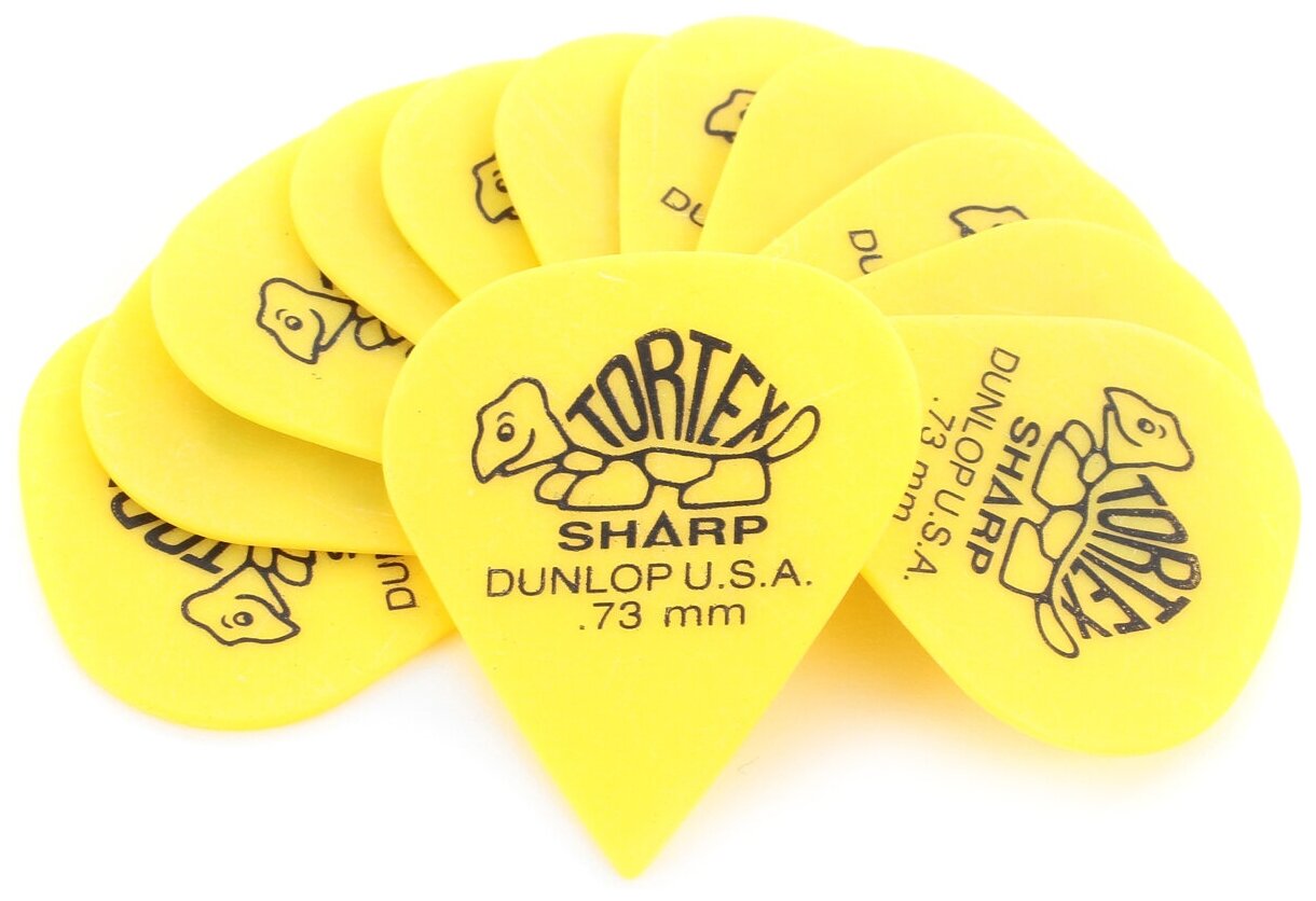 Набор медиаторов Dunlop 412P.73 Tortex Sharp, 0.73 мм, упаковка 12 шт.