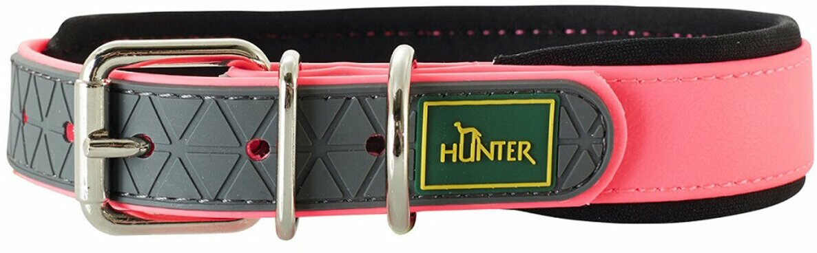 Ошейник для собак Hunter Convenience Comfort 55 биотан мягкая горловина розовый неон 25 мм 42 – 50 см (1 шт)
