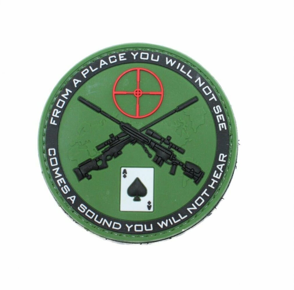 Шеврон : Sniper Poker PVC Olive ПВХ