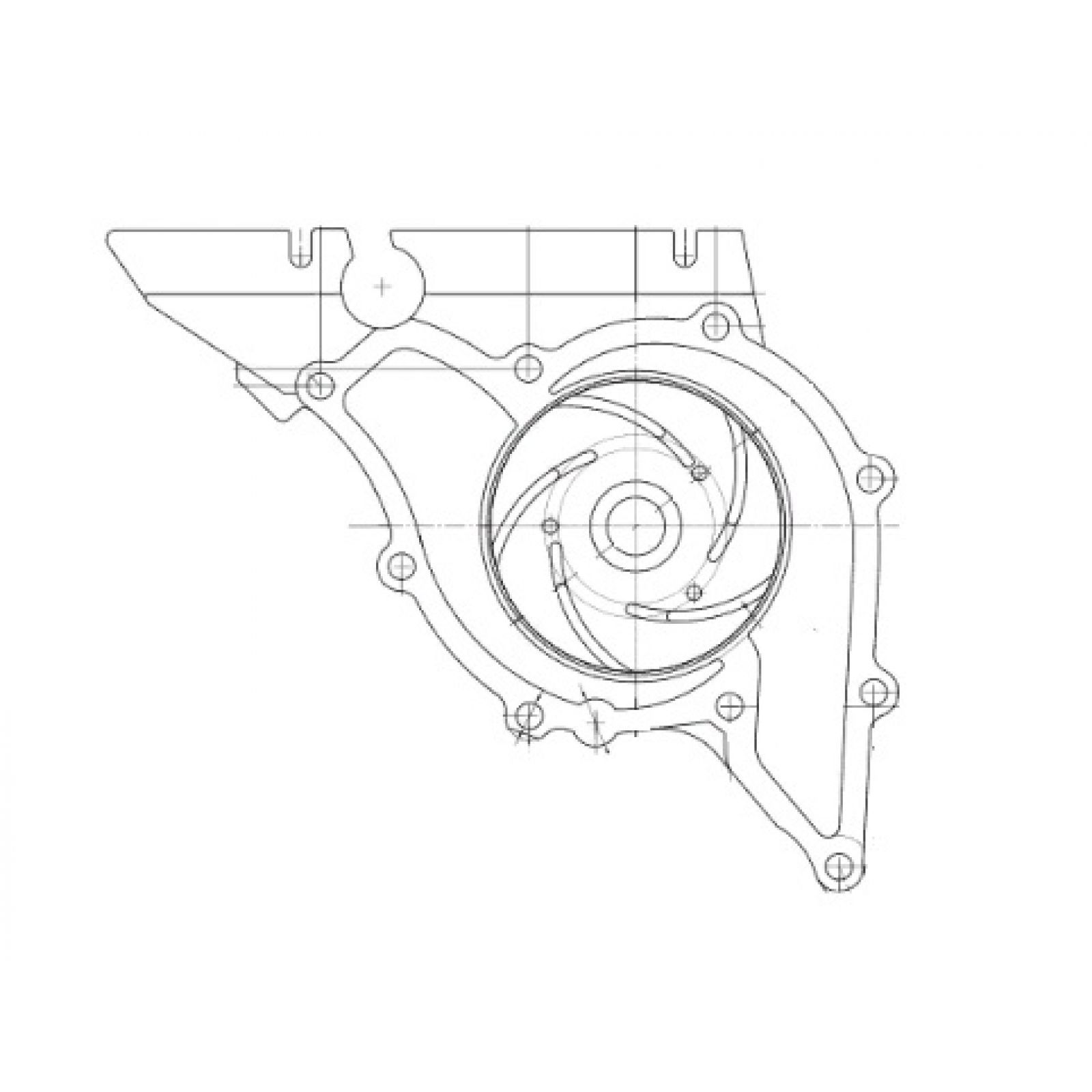 Помпа, водяной насос, для Ауди A4 B5, A6 C4, C5, Фольксваген Пассат B5 oem 78121004, 078121004H арт LWP1878