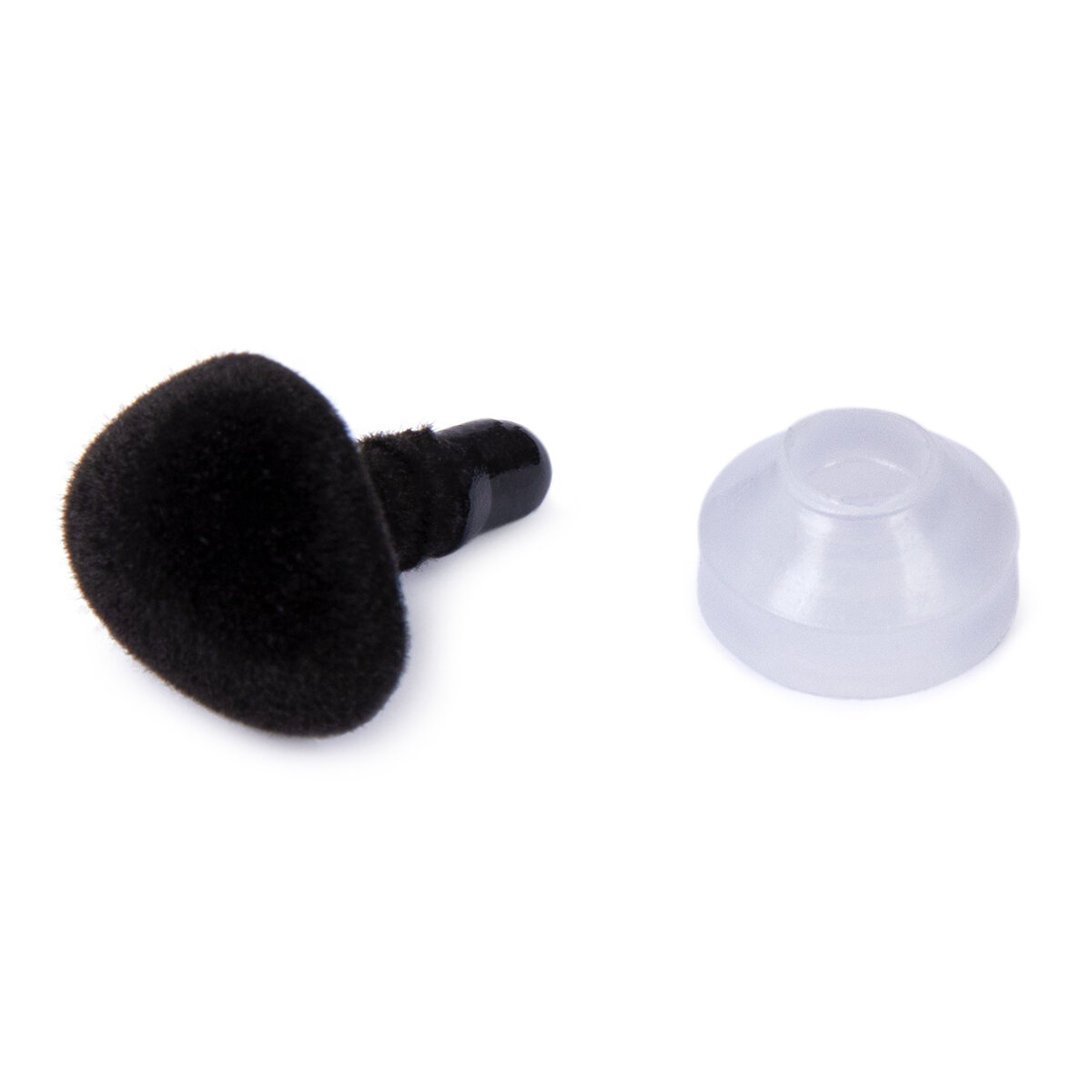 HobbyBe НКВ-16 Нос бархатный с фиксатором 16 мм x 13 мм, черный, 1 шт, точная посадка