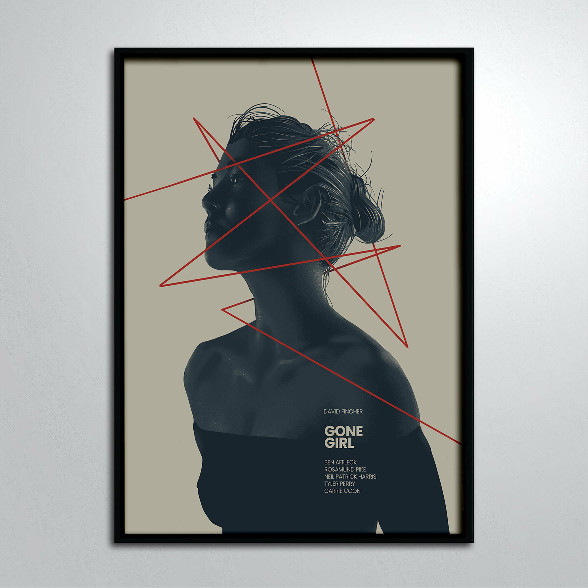 Постер без рамы/Дэвид Финчер Исчезнувшая Розамунд Пайк Gone Girl