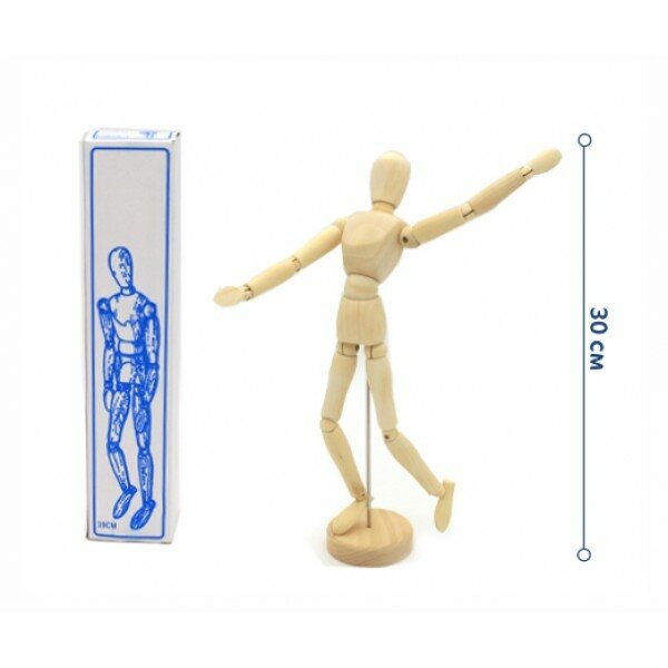 Манекен "Человек" 30см, художественный, из дерева