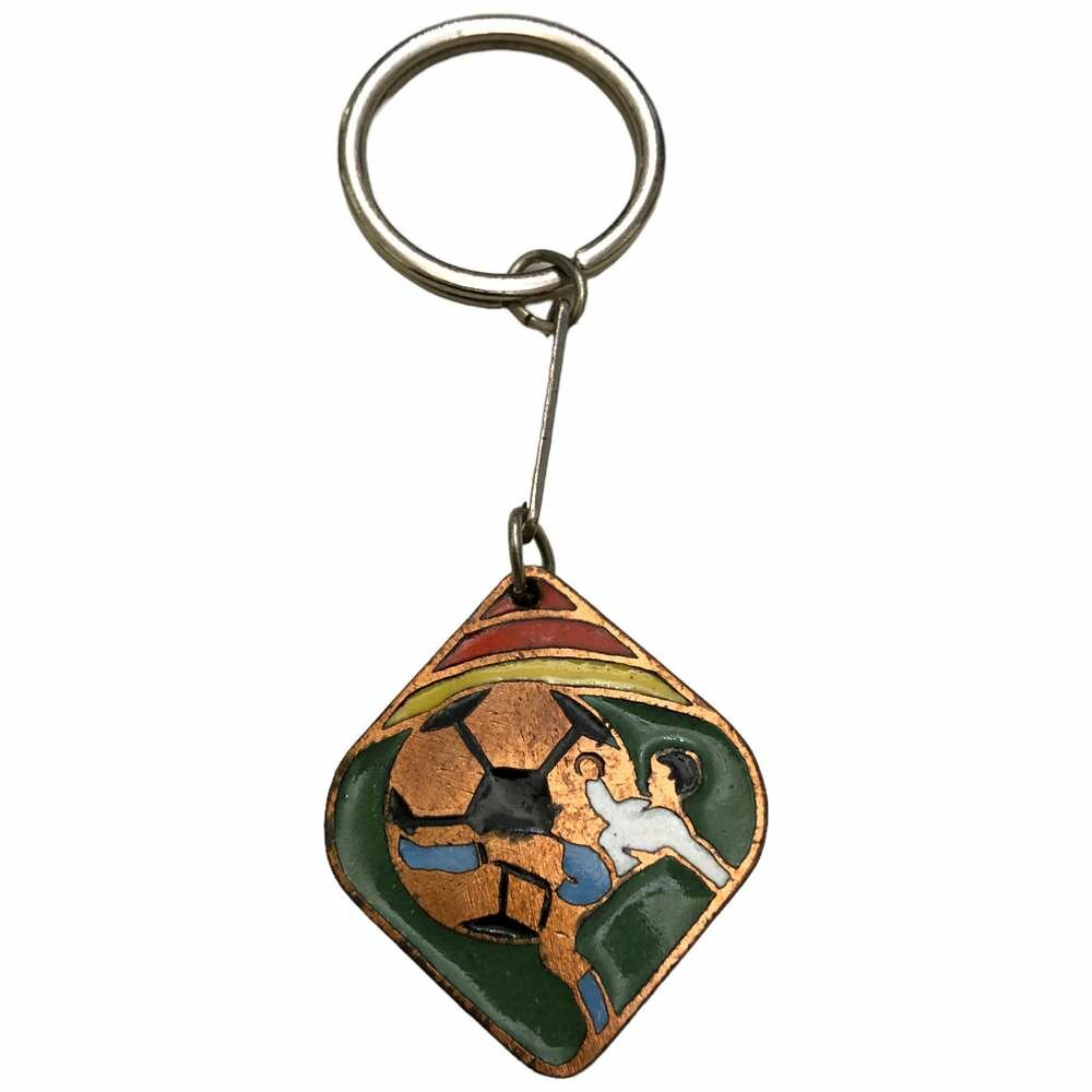 Брелок "Футбол СССР" 1970-1980 гг, медь, эмаль, СССР