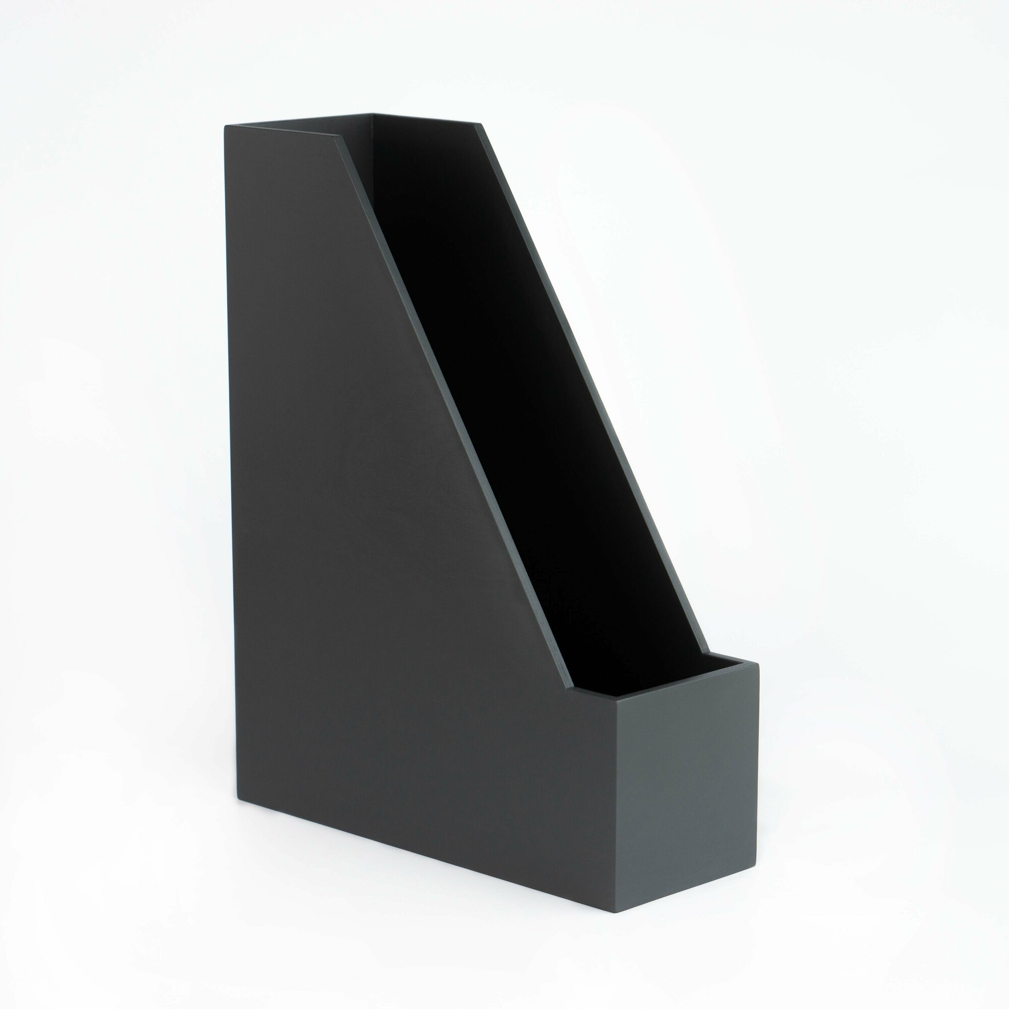 Лоток для бумаг вертикальный A41, дерево, цвет темно-серый