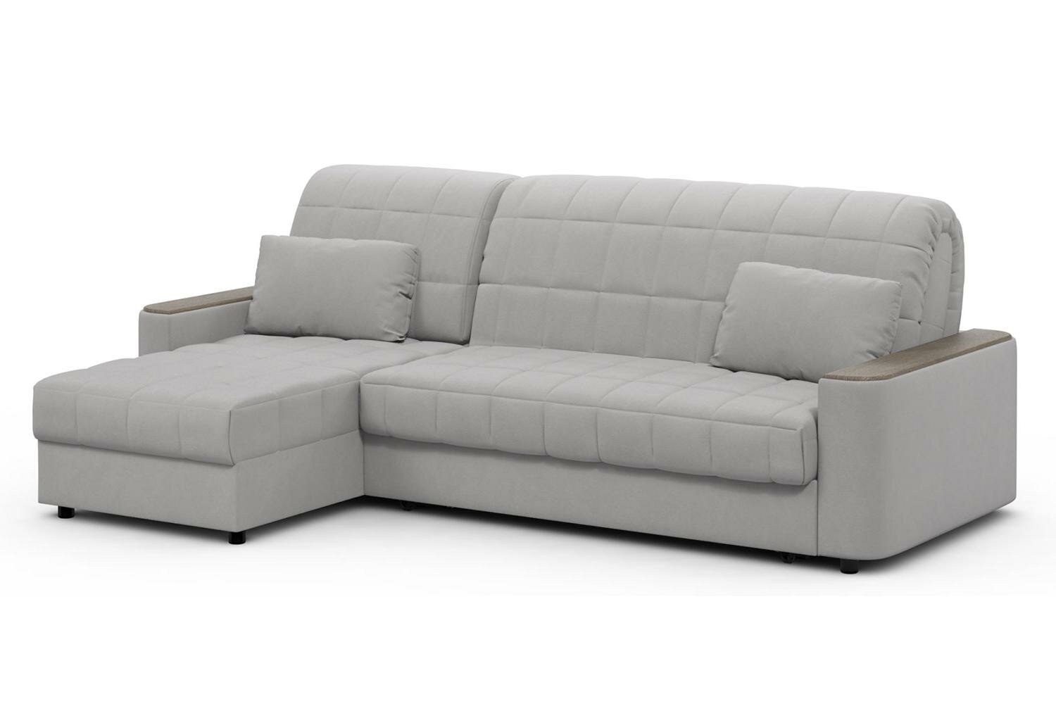 Угловой диван-кровать Hoff Даллас 243х90х164 см, механизм аккордеон, цвет серый