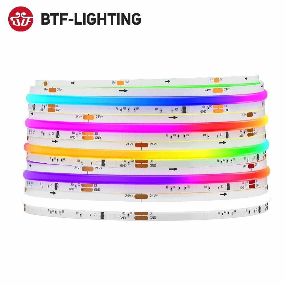 BTF-LIGHTING Светодиодная лента RGBW 784 LED 10мм DC24V RGB WW, 5m IP30
