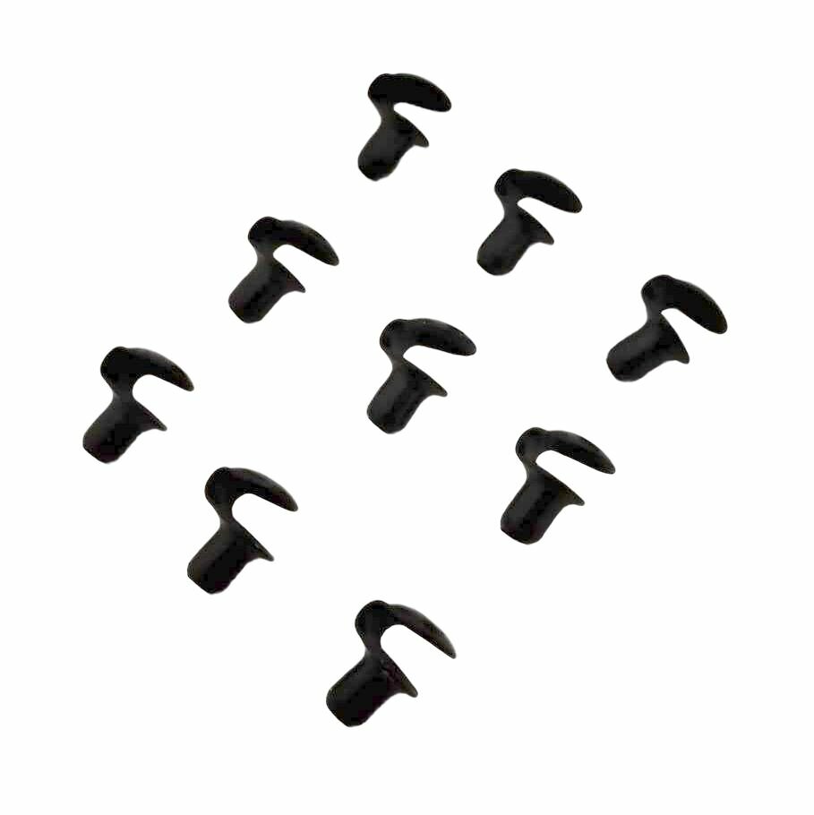 Крючки обувные на ножке, чёрная эмаль, 100 шт