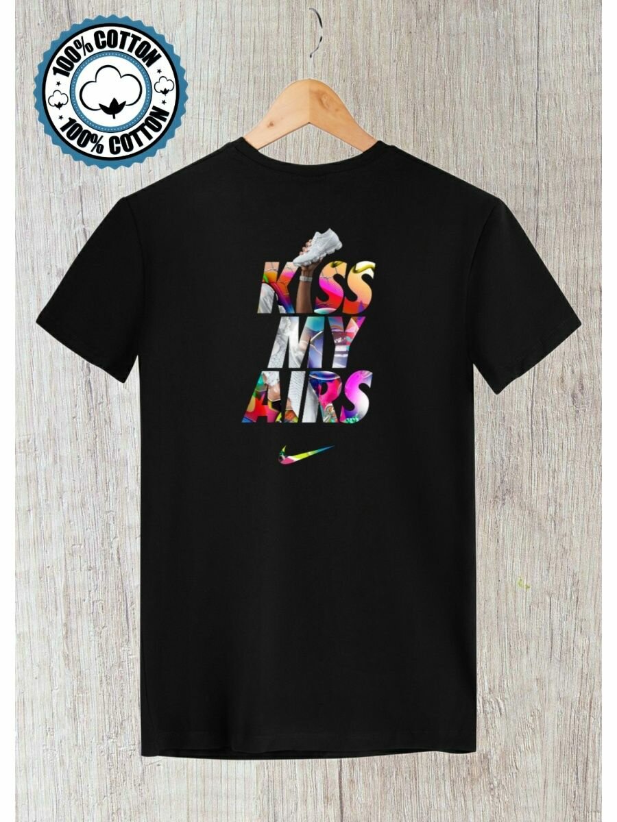 Футболка kiss my airs поцелуй меня text