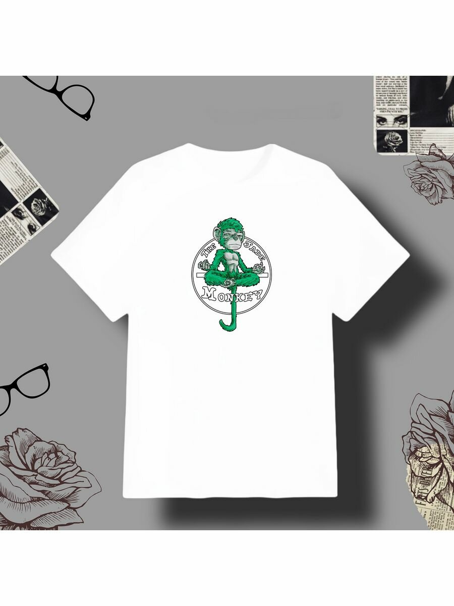 Футболка зеленая обезьяна monkey