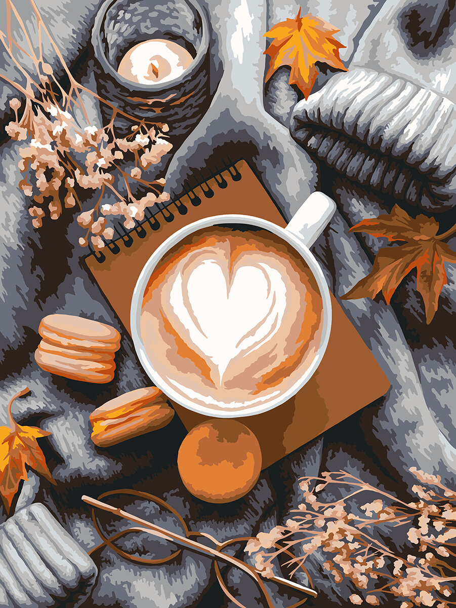 Фрея PNB/PM-154-KK97 Набор для раскрашивания по номерам 40 × 30 см «За чашкой какао»