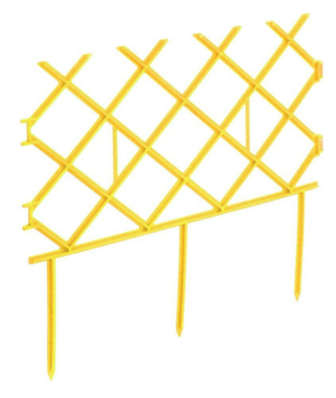 Заборчик декоративный Палисад желтый 2,85 м h 19 см 9СЕКЦИЙ