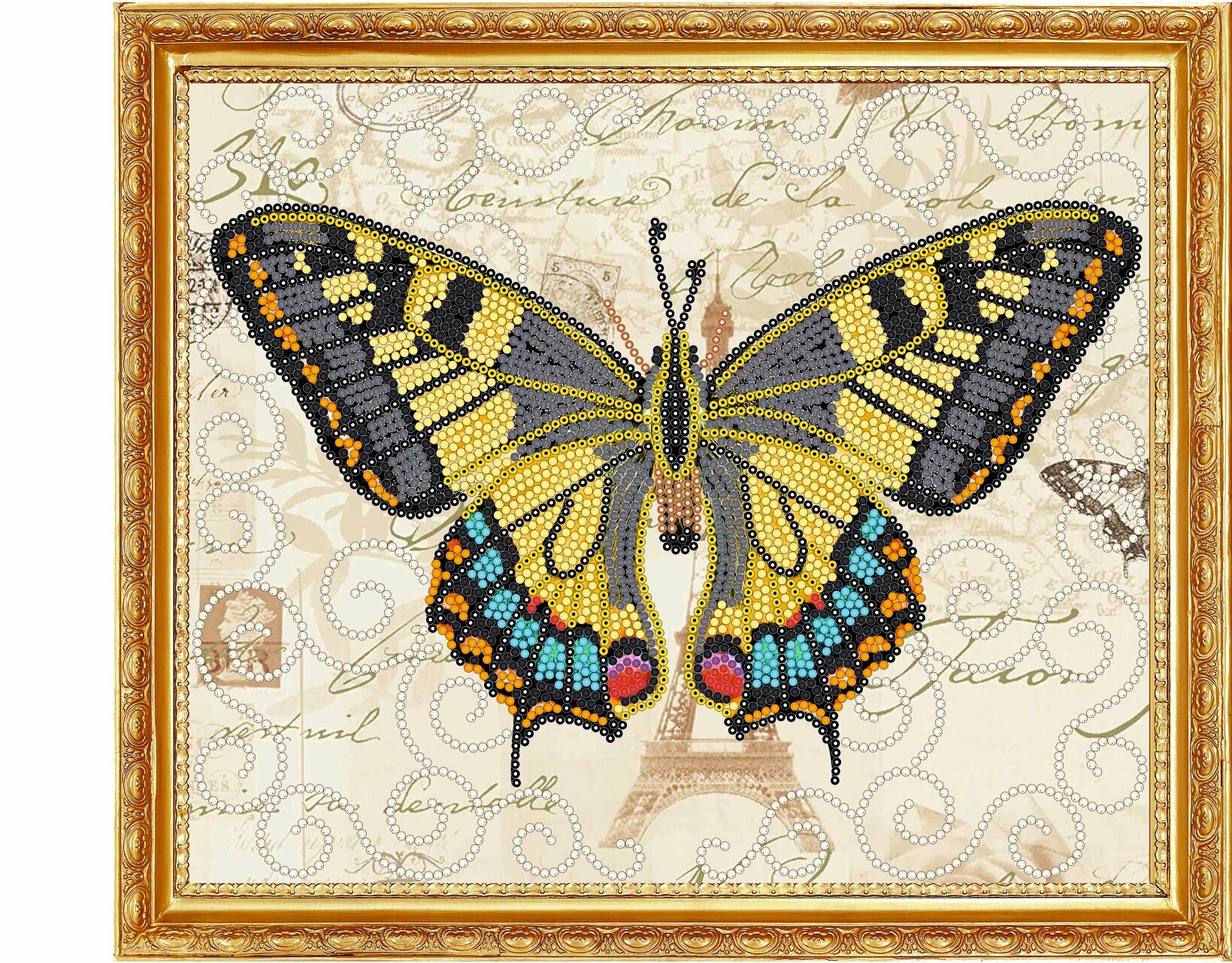 Алмазная мозаика "Бабочка №1", 30х35 см, бабочка М-352