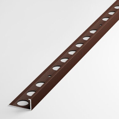 Профиль для плитки Г-образный алюминиевый Лука ПК01, длина 2,7 м, окрас шоколад 03