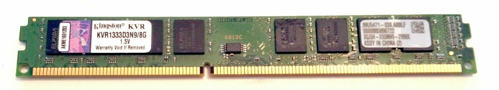 Оперативная память DDR3 2GB Kingston KVR1333D3N9/2G