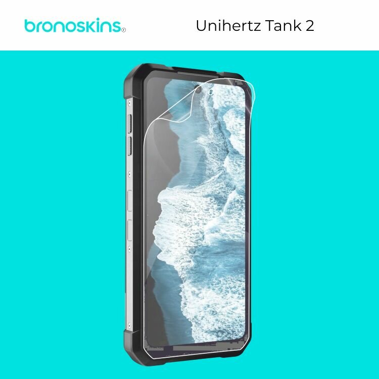 Защитная бронированная пленка на экран Unihertz Tank 2 (Глянцевая)