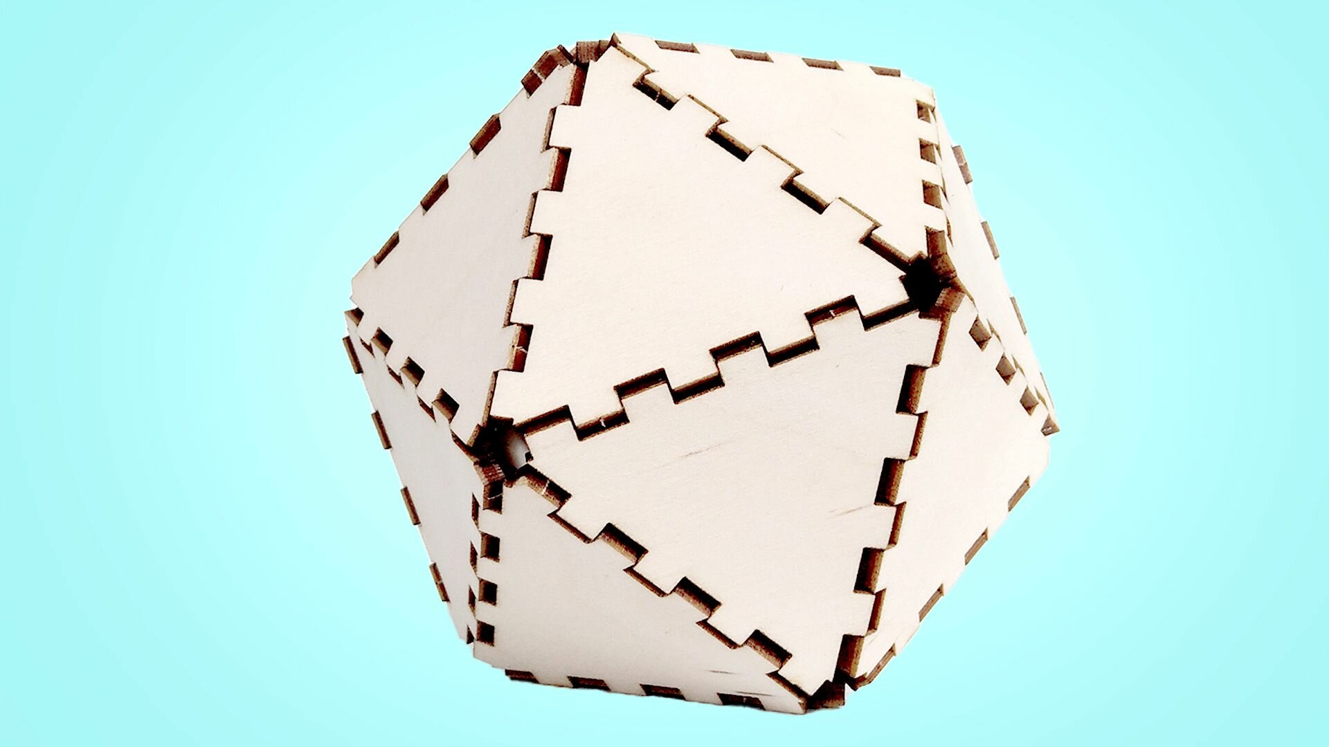 Икосаэдр - Геометрическая фигура - 9см