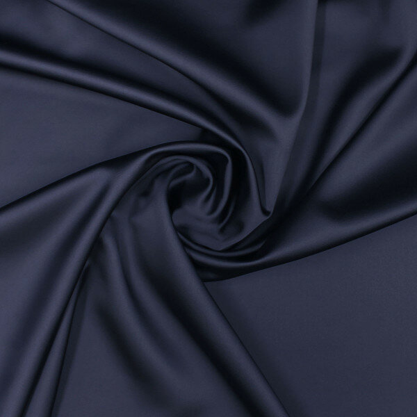 Ткань Ткани-100, полиэстер, плательная, тёмно-синяя, 230г/м², 1м x 1,4м