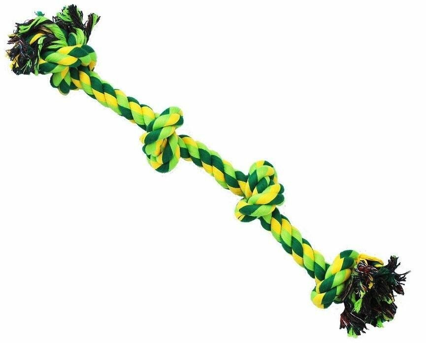 Игрушка Грейфер веревка плетеная с четырьмя узлами N1 для собак ГР346, 60см