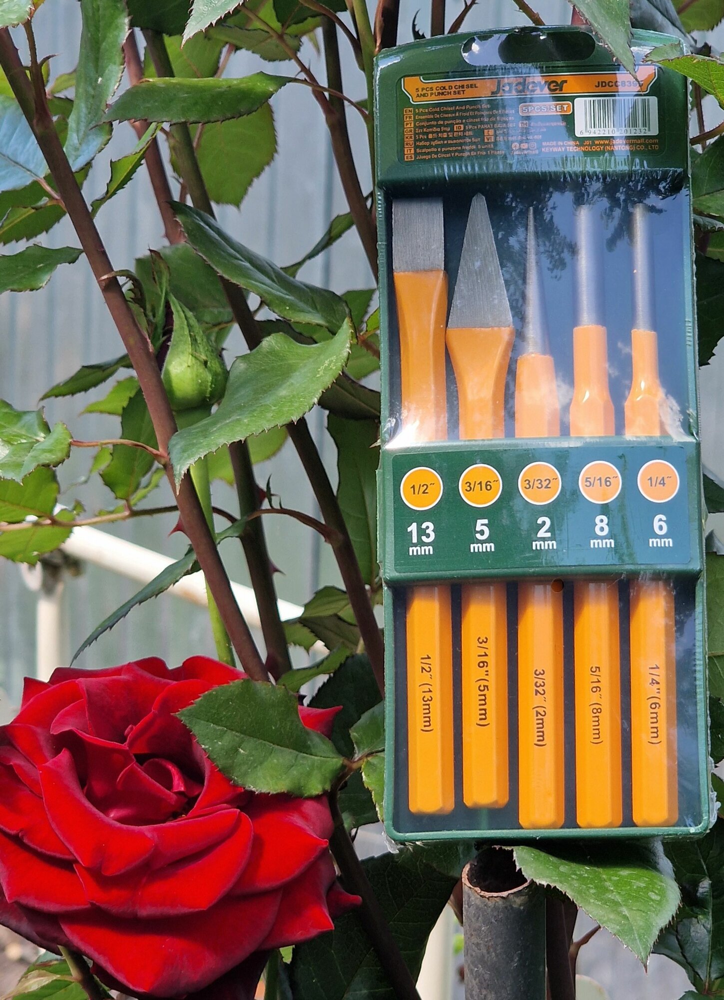 Набор зубил и выколоток 5пр JADEVER (13мм,5мм,2мм,8мм,6мм)