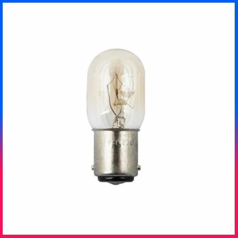 Лампа Накаливания Мини цоколь BA15D 220v 15Вт 3000К D22х49мм для швейных машин 150Лм