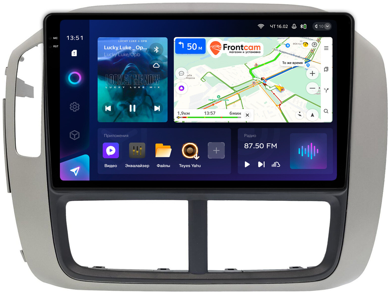 Штатная магнитола Teyes CC3 2K 360 6/128 9.5" RM-9-225 Honda Pilot 2005-2008 Android 10 (4G-SIM, DSP, QLed)