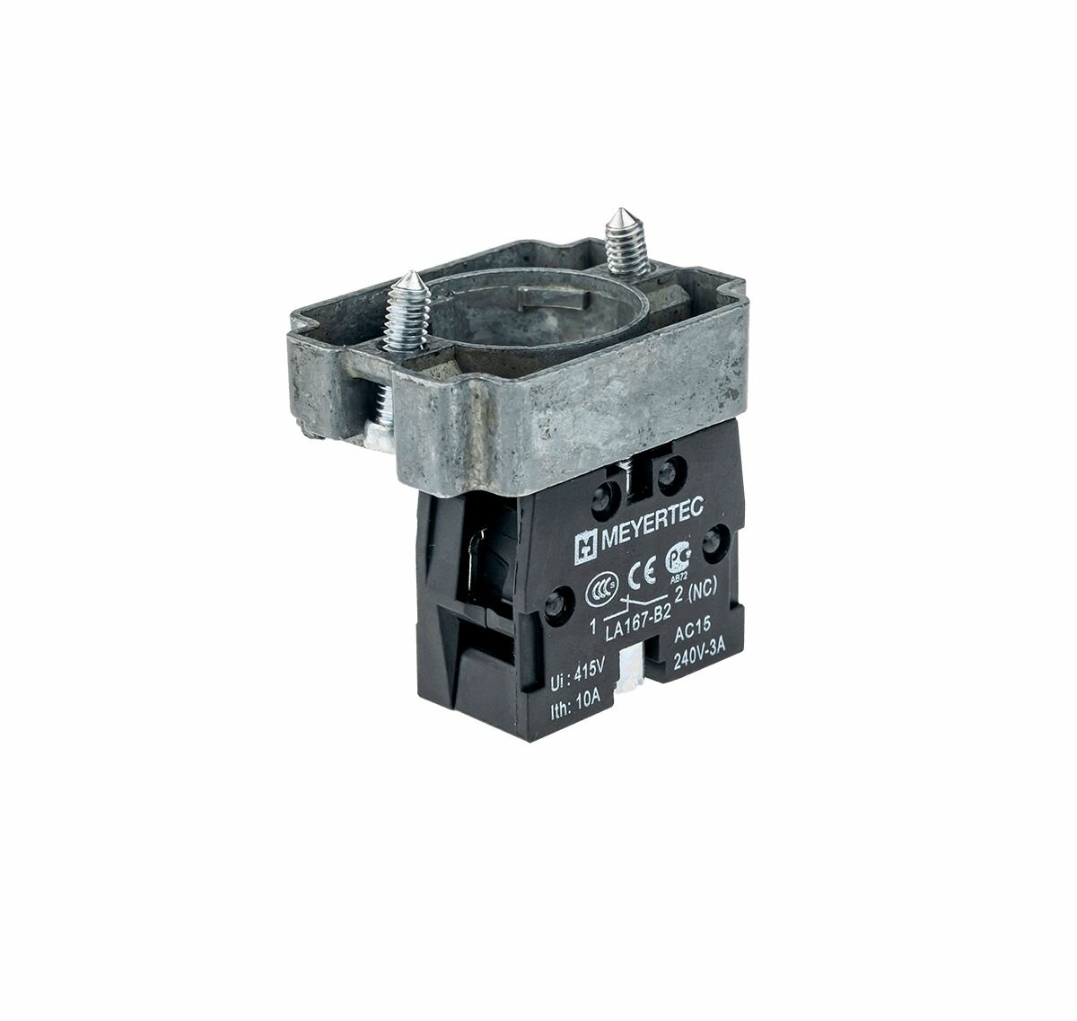 Основание с блок-контактом Meyertec MTB2-BZ12,1NС, металл (уп.10шт)