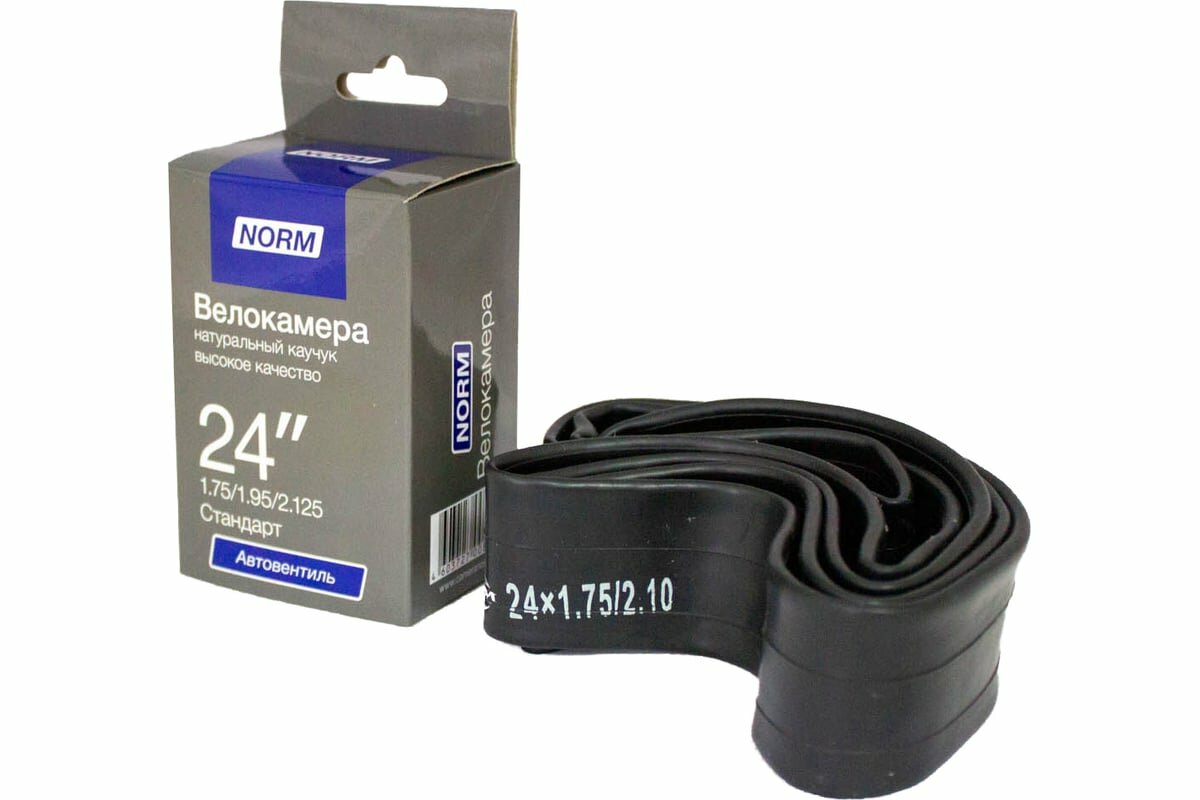 NORM Стандарт Велосипедная камера 24' 1.75/1.95 HP-24-175-195 - совместима с шинами