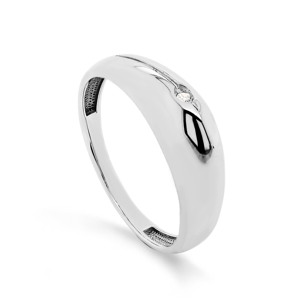 Кольцо, серебро, 925 проба, фианит