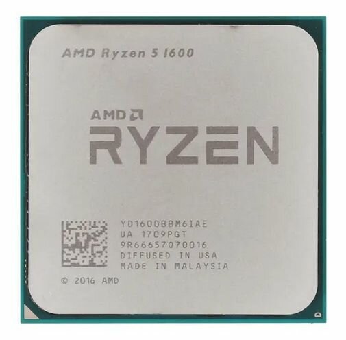 Процессор AMD Ryzen 5 1600 (YD1600BBM6IAE) OEM - AM4, х 3.2 ГГц, L2 - 3 МБ, L3 - 16 МБ, 2хDDR4-2667 МГц, TDP 65 Вт