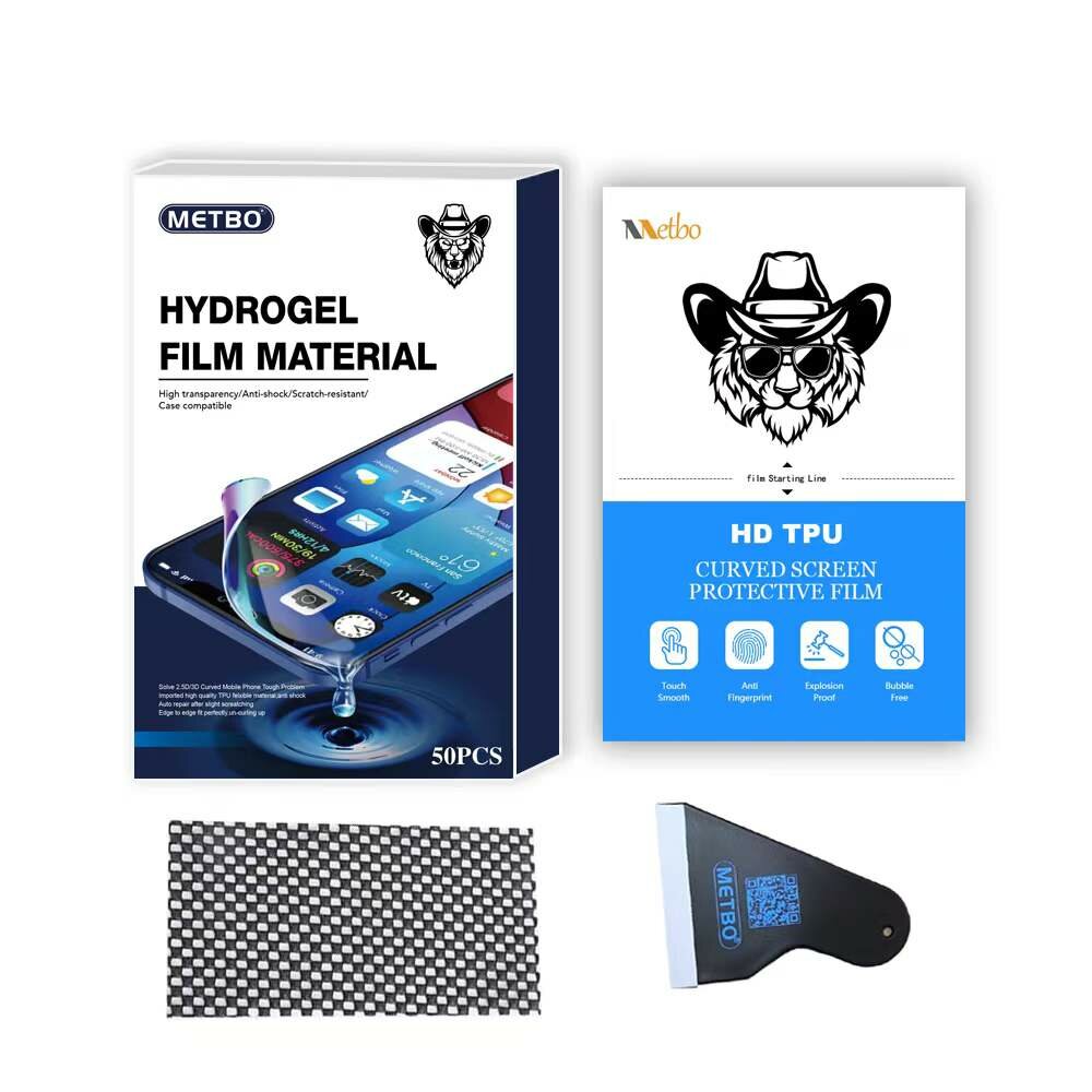 Гидрогелевая пленка для защиты экрана телефона METBO TPU 150 мкм, HD-глянцевая, 50 штук