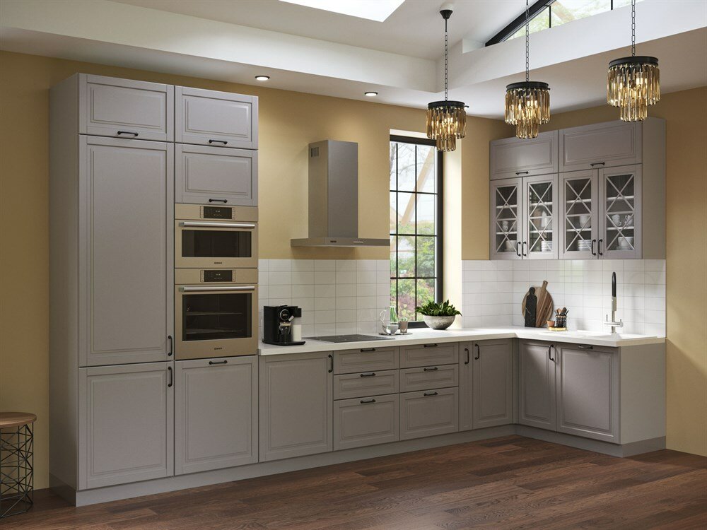 Элана Кухонный гарнитур милана №8 серый Серый