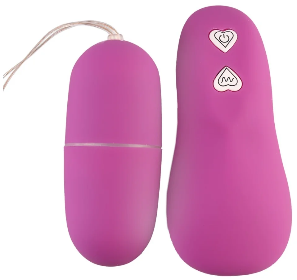 Виброяйцо с пультом управления фиолетовое