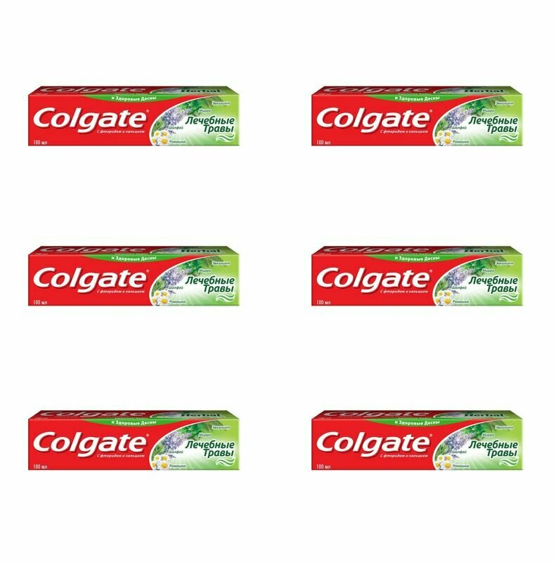 Colgate Зубная паста Лечебные травы, 100 мл, 6 шт