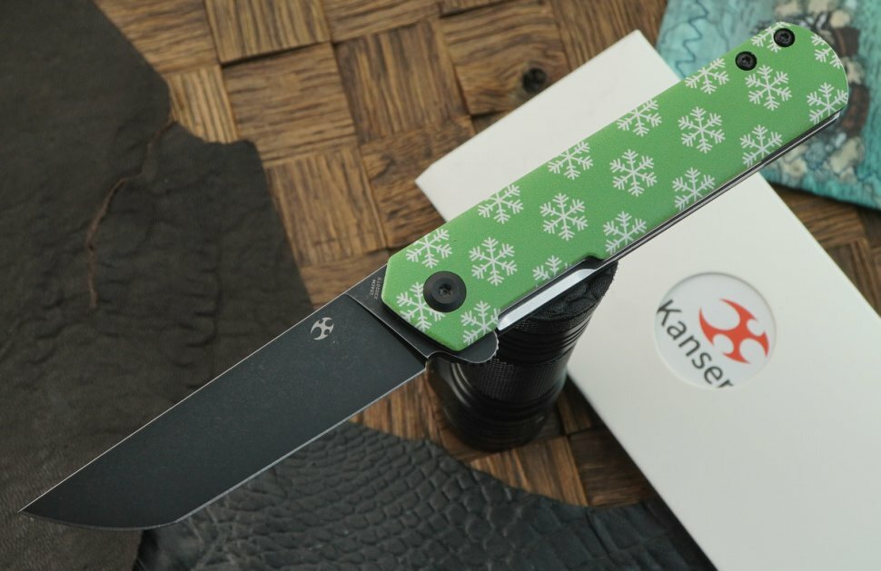 Складной нож Kansept Knives Foosa, сталь 154CM, рукоять G-10/снежинки
