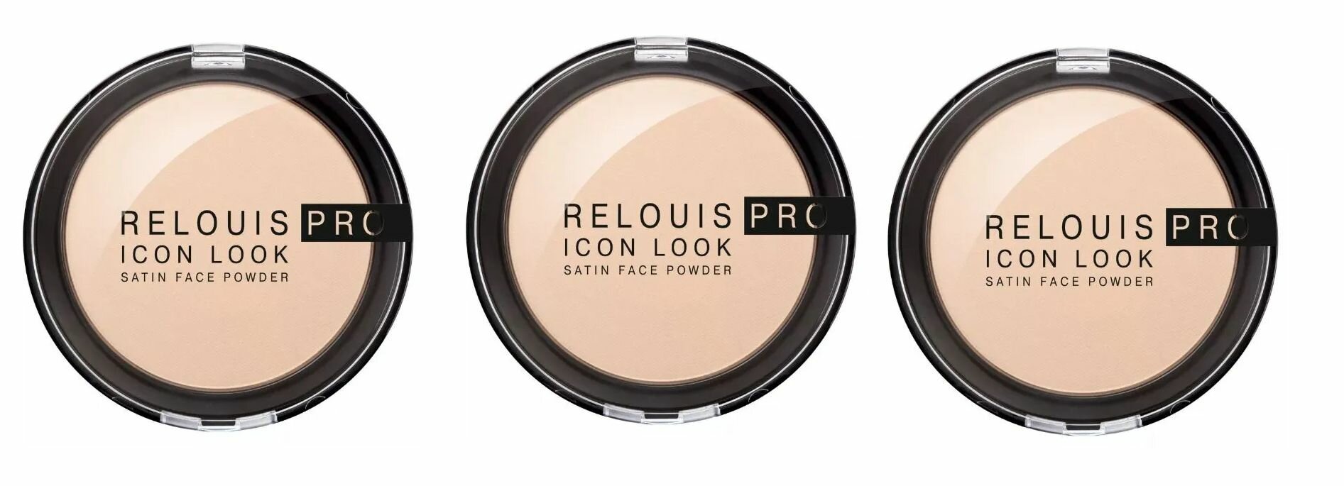 Relouis Пудра компактная Pro Icon Look Satin Face Powder, тон 005, 3 уп.