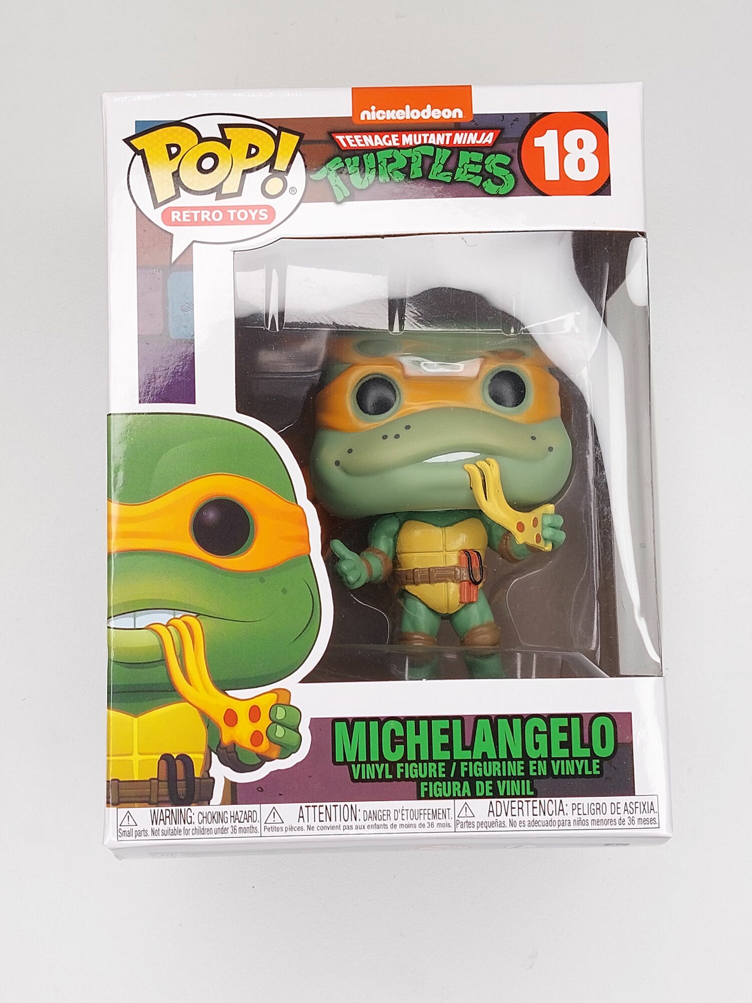 Фигурка черепашка ниндзя Микеланджело с пиццей Michelangelo 18
