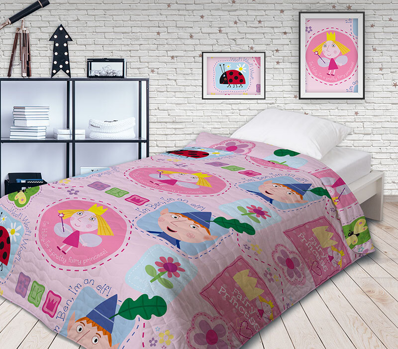 Покрывало стеганое Ben And Hollys пэчворк, 145 х 200 см (1.5-спальное)