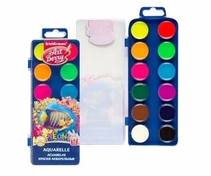 Краски акварельные 12 цветов neon ErichKrause