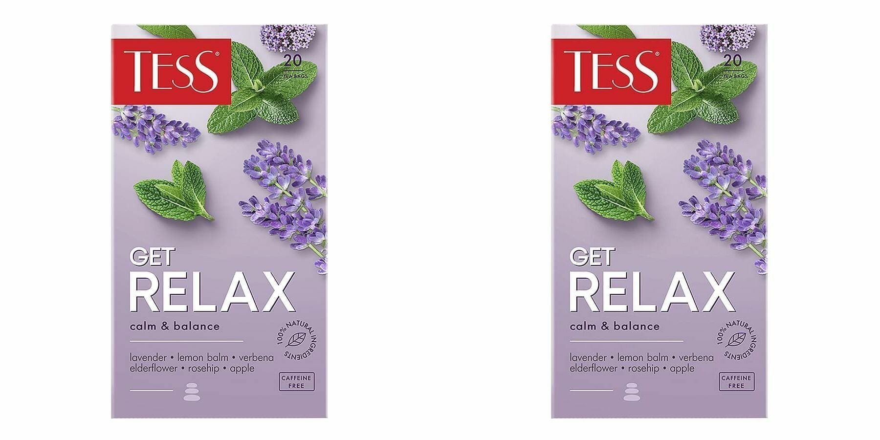 Tess Чай травяной Get Relax с ароматом бузины, 20 пакетиков по 1,5 г, 2 уп