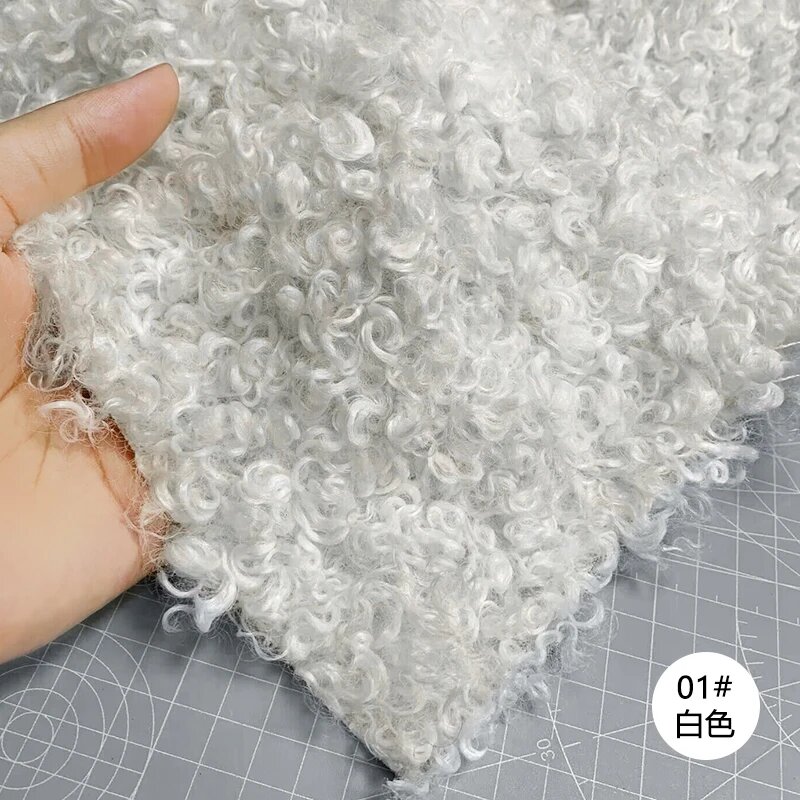 SEWBATO Плюшевая шерстяная ткань 40x45 см Белый, 1